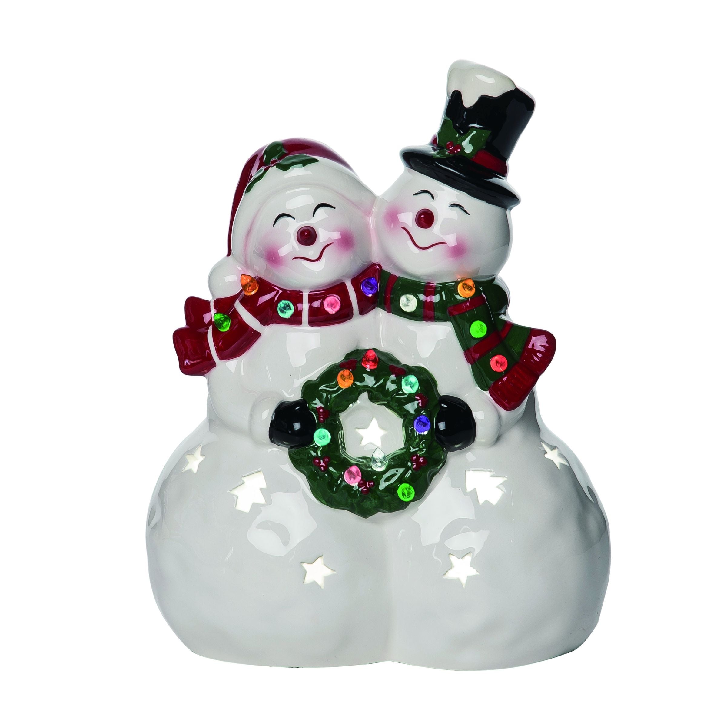 Light Up Snow Couple – Mrs. Robinson's Tea Shop